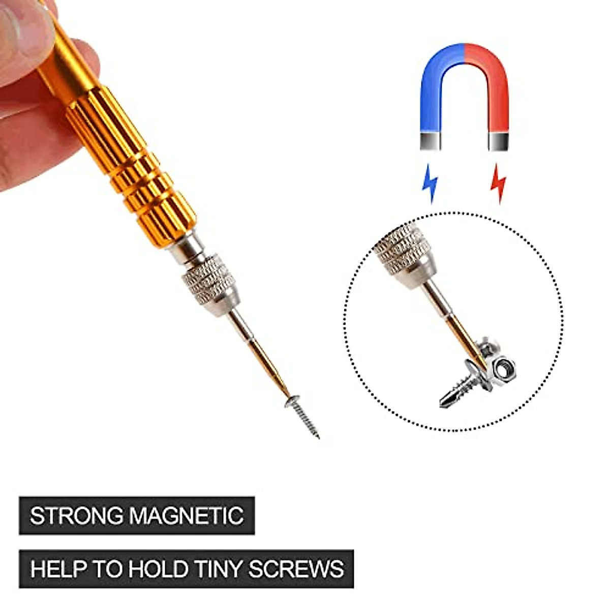 YANPLS Small Screwdriver Watch Glasses Mini Set, Micro Precision Tiny Screwdriver Set Small Screwdriver Set for Electronics Eyeglass