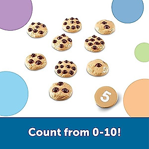 Learning Resources Smart Counting Cookies - 13 Pieces, Ages 18+ Months Toddler Counting & Sorting Skills, Toddler Math Learning Toys, Play Food for Toddlers, Chocolate Chip Cookies
