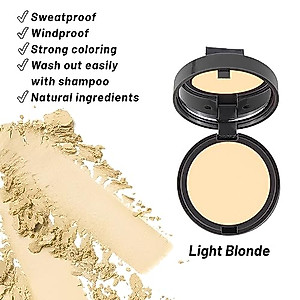 SOVONCARE Instantly Hairline Powder, Hairline Shadow Gray Hair Coverage Touch Up Hair Powder for Thinning Hair for Women Hair Root Touch Up Powder Hair Root Cover Up Conceals Hair Loss Thin Hair Cover Powder Light Blonde