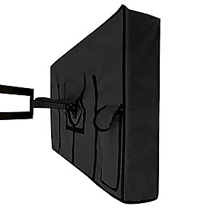 KHOMO GEAR Outdoor TV Cover - Panther Series - Universal Weatherproof Protector for 60 - 65 Inch TV - Fits Most Mounts & Brackets, Black