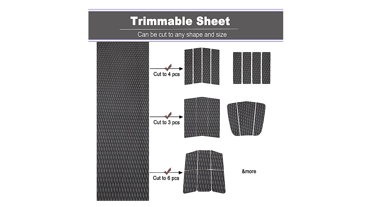 HZshark EVA Foam Boat Decking Traction Pad - Non-Slip DIY Grip Mat