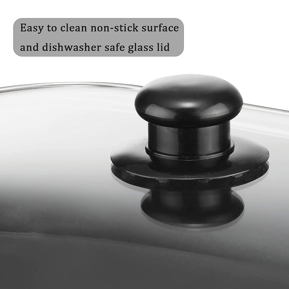 Large Capacity Nonstick Electric Skillet - Serves 4 to 6 People (16 inch)