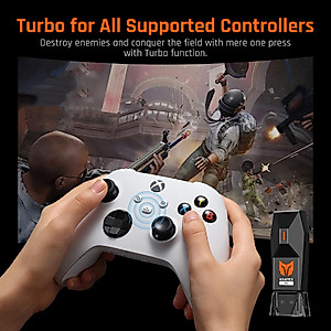 BIGBIG WON R90 Controller Adapter, Wired Adapter for Xbox Series X|S/One/Elite Series/Switch/PS5/PS4 on PC Win10&11/Playstation/Switch, Turbo