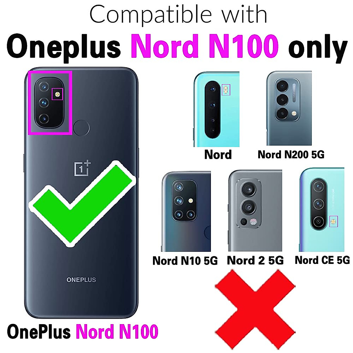 Asuwish Compatible with OnePlus Nord N100 Wallet Case Tempered Glass Screen Protector Leather Flip Cover Card Holder Stand Cell Phone Cases for One Plus N 100 4G 1 Plus 1plus One+ 1+ 100N Men Black