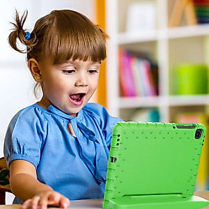 Viahoo Kids Case for Samsung Galaxy Tab S6 Lite 10.4" Tablet 2024 2022 2020 Model SM-P610/P615/P613/P619 Kid-Proof and Shockproof Tablet Case Flexible Durable Cover with S Pen Slot, Green