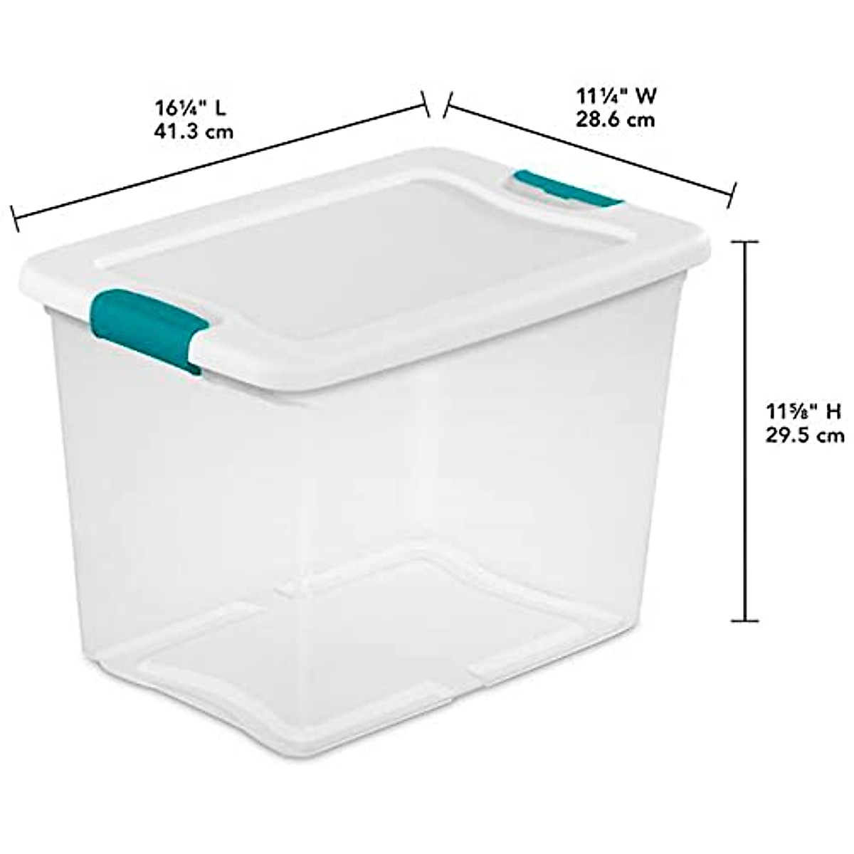 Sterilite Multipurpose 25 Quart Capacity Clear Plastic Storage Tote Home and Office Organization Bins with Latching Lids and Handles, (12 Pack)