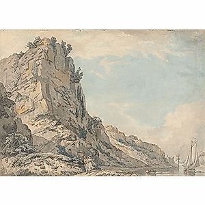 ArtDirect St. Vincent's Rock, Clifton, Bristol with Hotwell's Spring House in the Distance 20x14 UnFramed Museum Art Print Poster Ready for Framing by Francis Wheatley (English, 1747-1801)