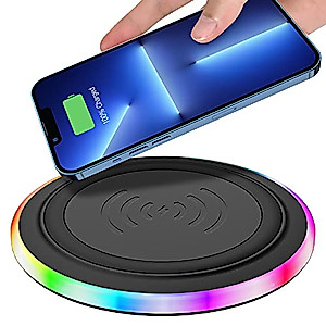 Wireless Charger, 15W Fast Wireless Charging Pad Compatible with iPhone 14/14 Plus/14 Pro/14 Pro Max/13/13 Mini/SE 2022/12/11/X/8,Samsung Galaxy S22/S21/S20,AirPods Pro 2(No AC Adapter)
