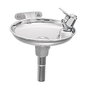 Haws 1152 Polished Stainless Steel Wall Mounted Drinking Fountain with Round Bowl