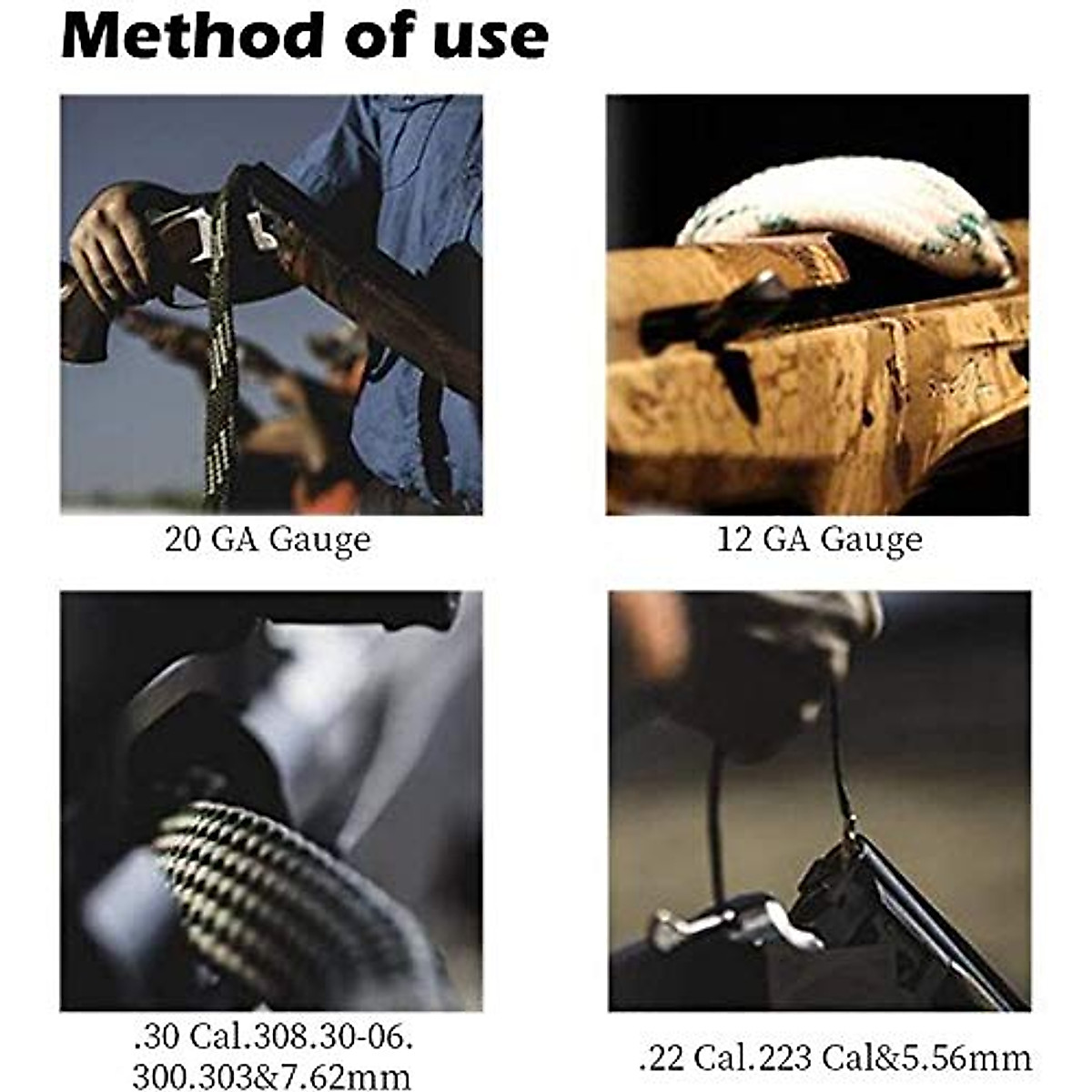 Aimee_JL New Bore Cleaner .50 Cal .54 Cal Gun Barrel Cleaning Rope Rifle/Pistol/Shotgun Brass Brush Cleaning Cord
