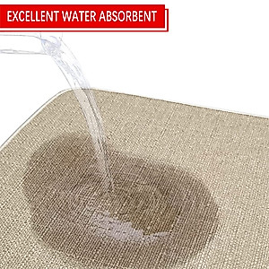 Mloabuc Merry Christmas Kitchen Mats Set of 2, Anti Fatigue Waterproof Stain Resistant Floor Rug Blue Christmas Decorative Non Slip Cushioned Floor Mat - 17x29 and 17x47 Inch