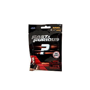 Jada Toys Fast & Furious Car (1 Model Car in Mystery Blind Pack) - 1 of 12 Detailed Nano Toy Cars Made of Metal (4 cm) for Fans and Collectors from 3 Years, Wave 1