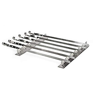 Mtoye Steven Raichlen Best of Barbecue SR8816 Stainless Steel Kabob Rack Set with Six 17” Skewers