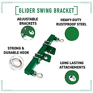 DreamController Heavy Duty Metal Swing Set Brackets and Hardware-Set of 2 for Backyard Horse Glider-Kids Swing Set Accessories Outdoor-playset Accessories Outdoor Swing Sets Lifetime Swing Hanger Kit