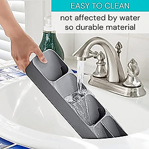 Kitchen Drawer Organizer, 2 Pack, Compact Cutlery Organizer, Narrow Utensil Divider Tray, Small Silverware Holder Spoon Fork Flatware Storage, One-size (2 PACK, Cutlery Organizer)