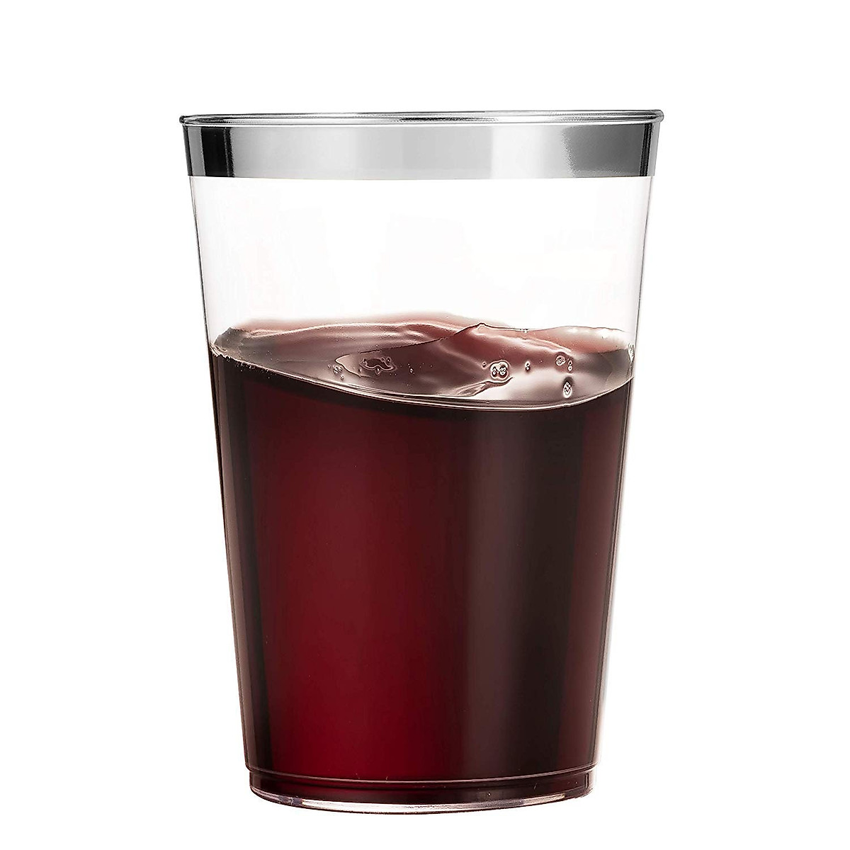 700 Piece Plastic Silver Dinnerware Set - 200 Rim Plates - 300 Silverware - 100 Cups - 100 Linen Like Silver Napkins, 100 Guest Disposable Dinnerware Set