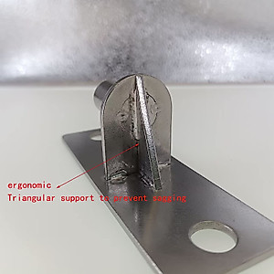 MATIHAY 2 Pack Wall Mount Flat Back Gate Hinges,Outdoor Chain Link Fence Gate Hinges,Heavy Duty Stainless Steel Wall Plate Hinges,Wood Fence Link Gate Hinges(Screws Not Included)