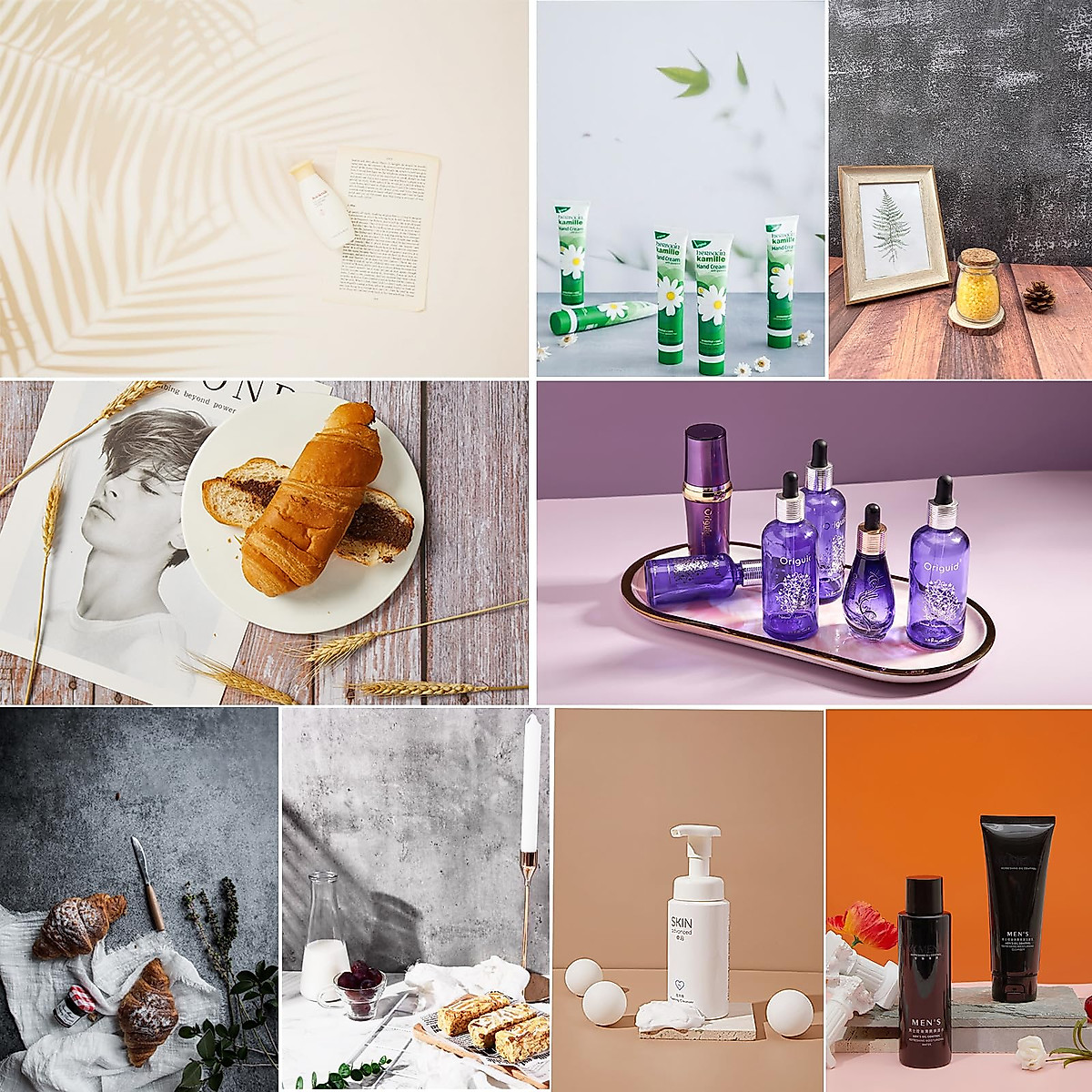 Yoocheese Product Photography Backdrops Background: Flat Lay Seamless Paper for Food - Small Tabletop Photo Shoot Props for Jewelry (22x34in Color)