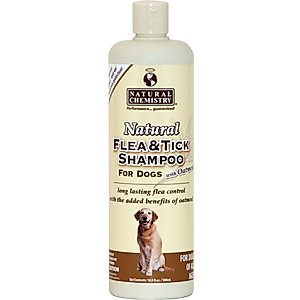 Natural Flea and Tick Shampoo with Oatmeal for Dogs, 16.9-Ounce
