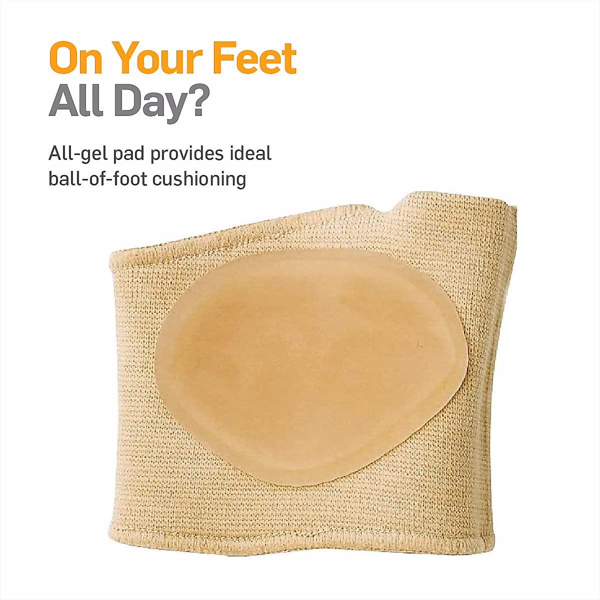 NatraCure Gel Metatarsal Pads Forefoot Cushioning - Metatarsalgia Foot Pads for Ball of Foot Pain Relief for Men & Women - Ball of Foot Cushions, Forefoot Pads for Mortons Neuroma -1 Pair - SM/M