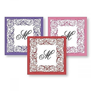 New Toile Initial Envelope Seals - Set of 144 (3 Colors) Self-Adhesive, Flat-Sheet, 1-1/2" Sticker Seals, By Colorful Images