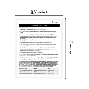 Facial Intake, Consent, and Aftercare Form | 75 Pack | 8.5 x 11" A1 Forms | Clients Signature | 25 Intake Forms, 25 Consent Forms, 25 Aftercare Forms | Minimalist Design