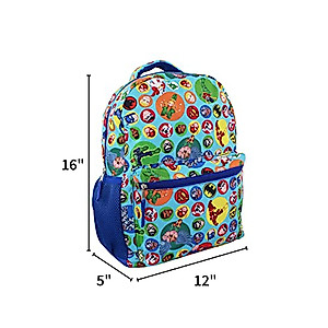 DC Super Friends Boys Girls 16" School Backpack (One Size, Blue)