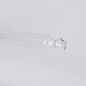 JHCFillé 1oz (30ml) Dropper Bottles, Clear Glass Boston Round Bottle with Bamboo Glass Eye Dropper, Tincture Bottles with Dropper, 6 Pack