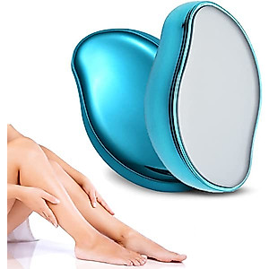 Crystal Hair Eraser for Women and Men, Magic Back Arms Legs, Reusable Remover Painless Exfoliation Removal Tool, fast easy BLUE 1 count