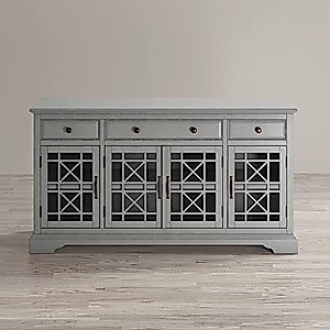 Jofran 375-60 Craftsman 60" Media Unit, 60"W X 19"D X 32"H, Earl Grey Finish, (Set of 1), 60''
