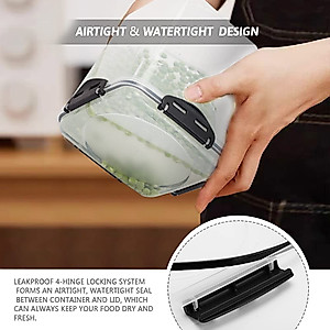 CASA LINGO Airtight Food Storage Containers with Lids, 5.3L Large Pantry Organization and Storage for Bulk Food Dry Food Cereal, Set of 4 Plastic Food Storage Containers