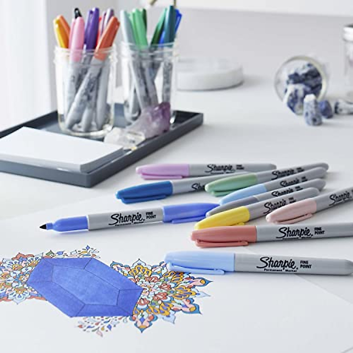 Sharpie Mystic Gem Permanent Markers - Vibrant Fine Point Set