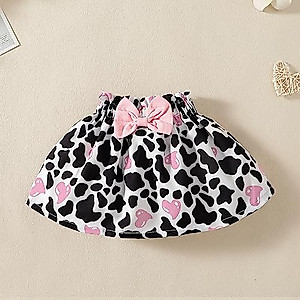 SUNNY PIGGY Newborn Baby Girl Clothes Toddler Long Sleeve Ruffle Romper Top Infant Skirt Set Little Girl Dress 0-3 Months Pink