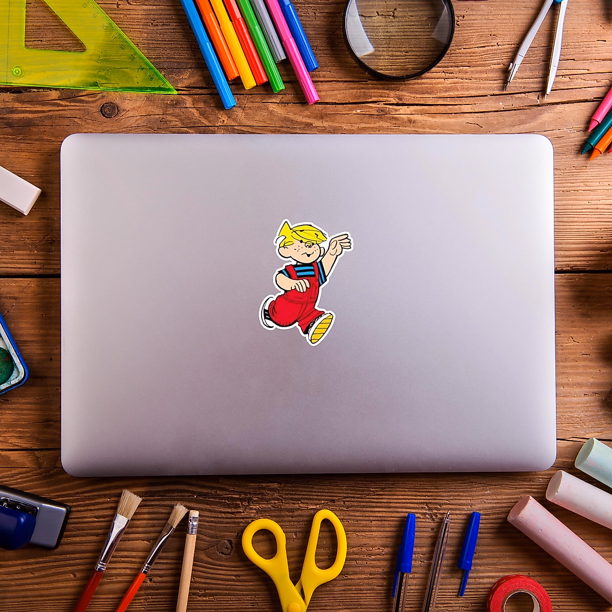 3.5" Dennis the Menace Classic Vintage Retro Nostalgic Animated Cartoon Laminated Sticker Decal gift perfect for laptop, kindle, pc, tumbler, tablet and more