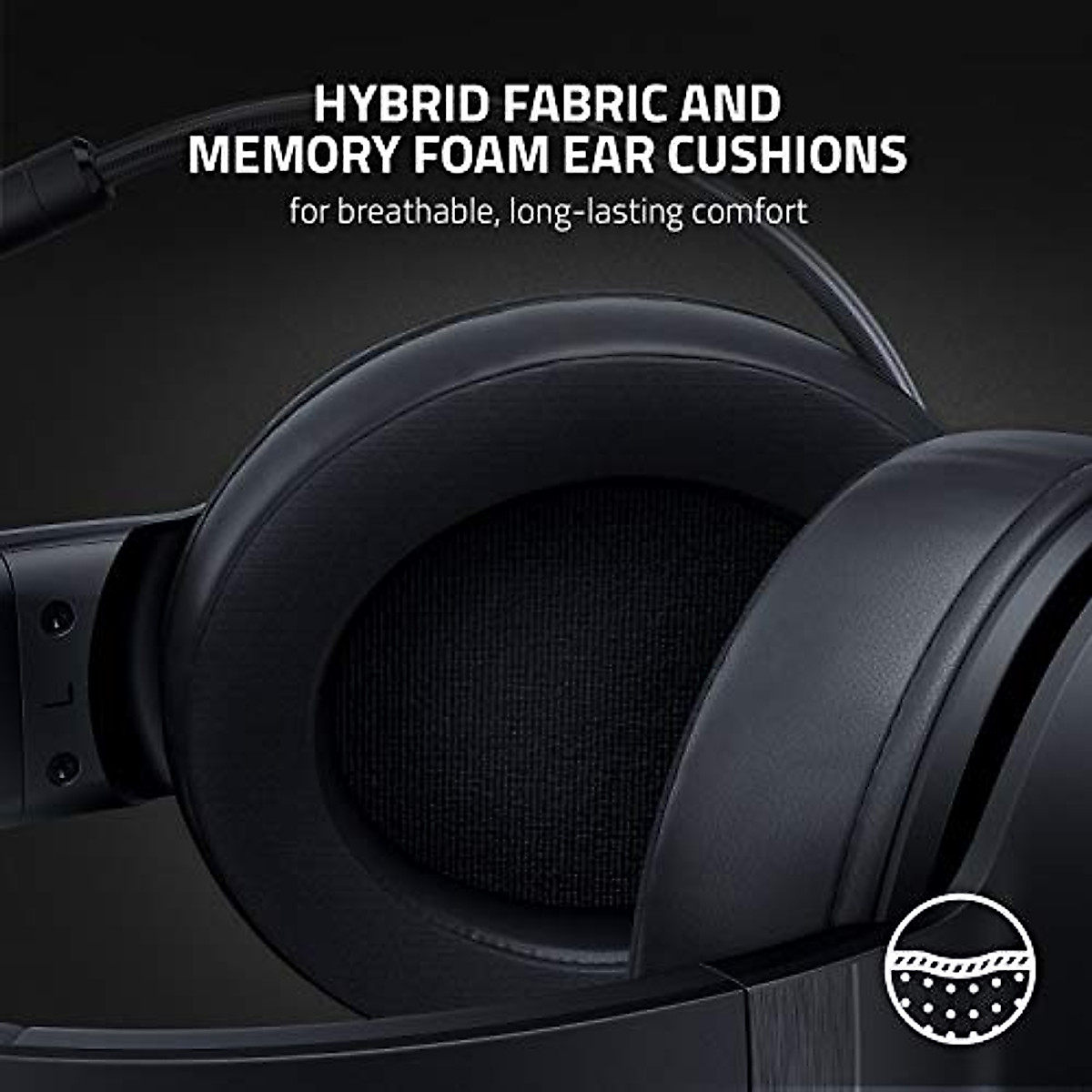 Razer Kraken V3 X Gaming Headset: 7.1 Surround Sound - Triforce 40mm Drivers - HyperClear Bendable Cardioid Mic - Chroma RGB Lighting - for PC - Classic Black
