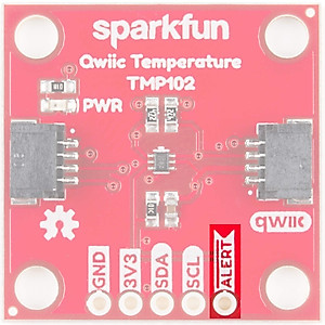 SparkFun Digital Temperature Sensor - TMP102 (Qwiic)-Compatible with Arduino and other Single-board computers Easy-to-Use I2C sensor Plug-and-Play breakout board Runs from 1.4-3.6V input Use with 3.3V
