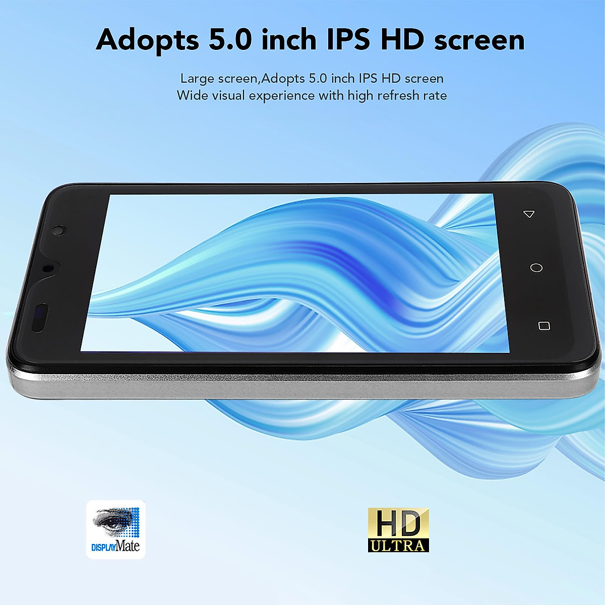 Unlocked Cell Phone, 3G Mobile Phone, 5.0in FHD HD Screen, 4GB RAM 32GB ROM, Dual Card Dual Standby Smartphone, 5MP+8MP Camera, WIFI, BT, 3500mah Battery (US Plug)