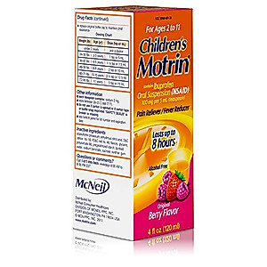 Children's Motrin Oral Suspension, Ibuprofen,Pain Relief, 4 Oz