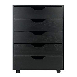 Winsome Halifax Storage/Organization, 5 drawer, Black