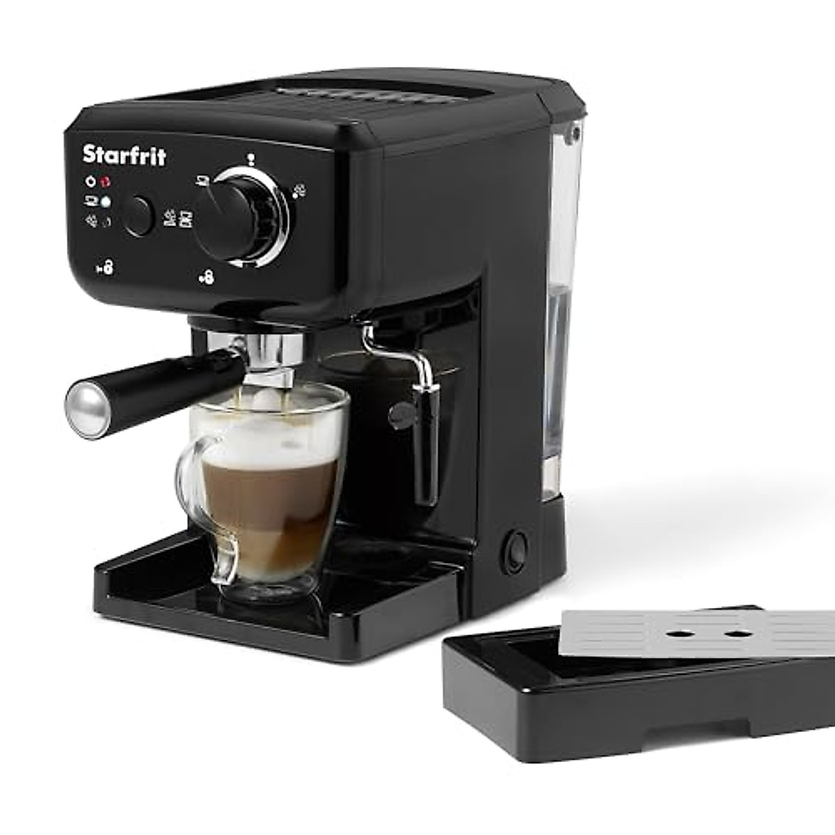 Starfrit 024005-001-0000 Cappuccino Espresso Machine, Standard, Black