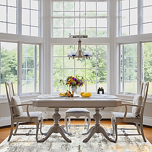 Washable Rug 8x10 Area Rugs: Abstract Rugs for Living Room Soft Non-Slip Machine Washable Area Rug Foldable Indoor Low Pile Large Rugs for Bedroom Dining Room Nursery Kitchen Office-Beige Rug 8x10