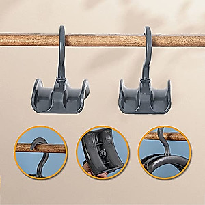 Purse Organizer Closet Bag Hanger - Acrylic Handbag Hangers - Rotating Purse Holder Closet Rod Hook Storage Organizers Rack for Purses | Backpack | Tote | Pocketbook | Crossbody ( 4 Pack)