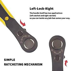 KER 27 in 1 Mini Ratchet Wrench Set with Screwdriver Bits&Socket Wrench-Versatile Tool Set for Daily Maintenance of Household Appliances,Bicycles,TVs - 72 Tooth Offset Ratchet Wrench Bit, Socket Set