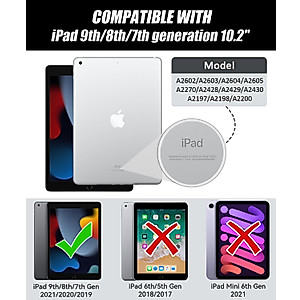 OKP Case for iPad 9th/ 8th/ 7th Generation (2021/2020/2019), Heavy Duty 10.2 inch iPad Shockproof Rugged Protective Cover with Built-in Stand, iPad 9 8 7 Gen Cases for Kids Girls Boys, Pink+White