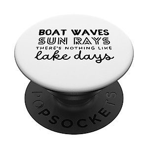 Summer Lover's Boat Waves Sun Rays Lover Lake Days Apparel PopSockets Swappable PopGrip
