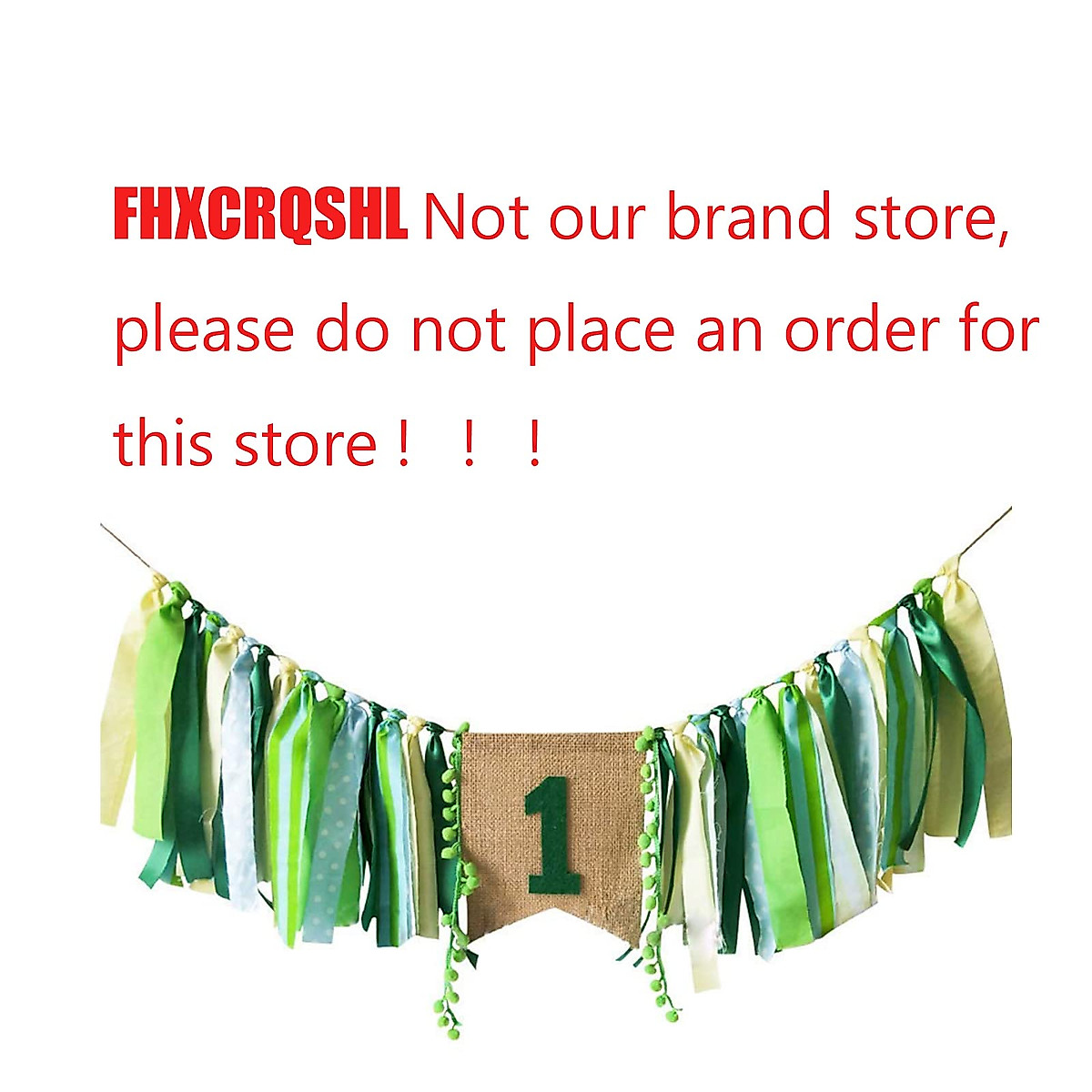 Jungle Theme Baby First Birthday Party Decorations Kit for Baby Boy's Girl's，1st Birthday Decorations for Photo Booth Props,Green Burlap Highchair Banner for 1st Birthday Decorations