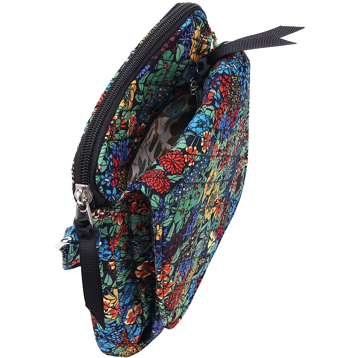 Brentano Cotton quilted small crossbody wallet purse (DESERT BLOOM)