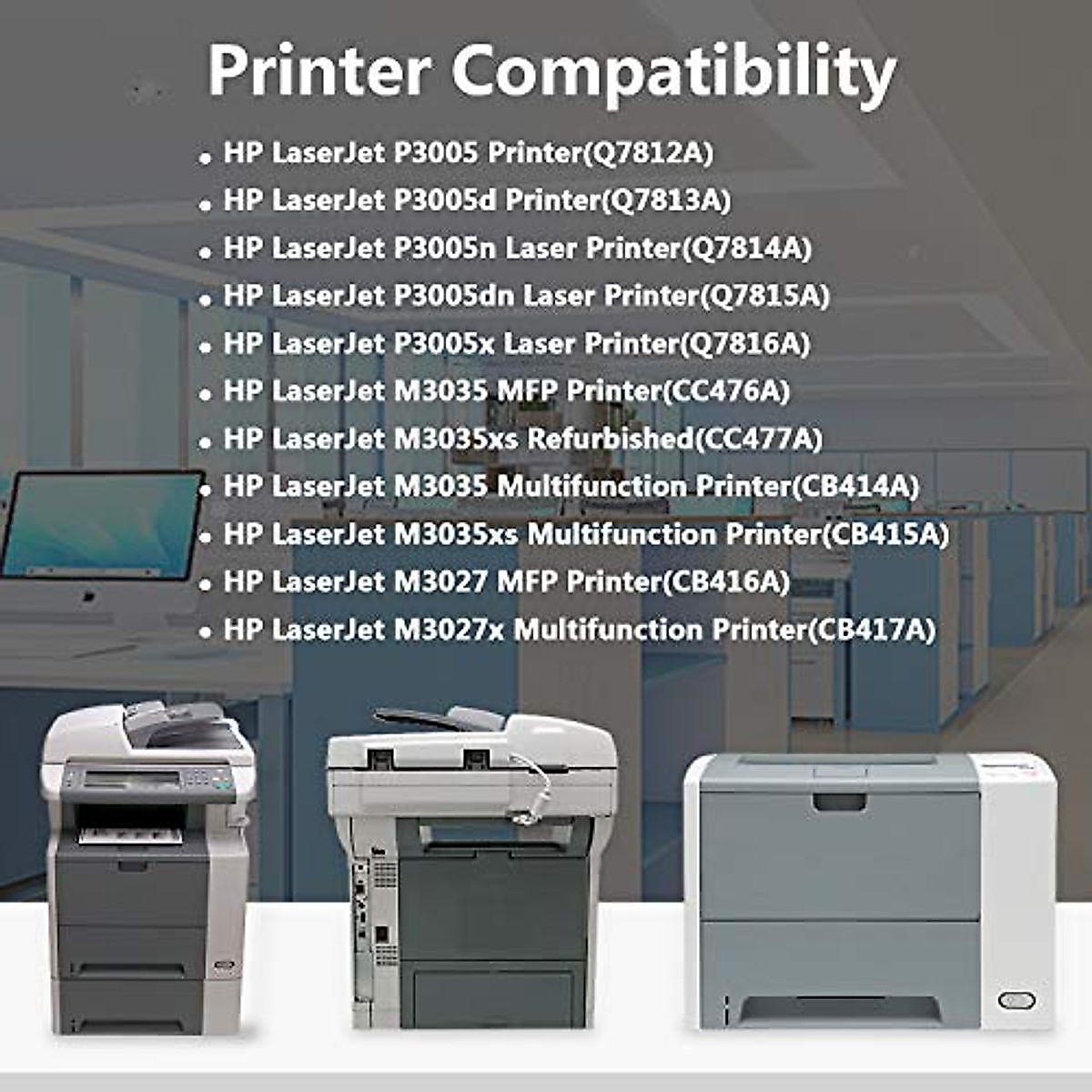 1 Pack 51A | Q7551A Black Toner Cartridge Replacement for HP Laserjet P3005 P3005d P3005n P3005dn P3005x M3035 MFP M3035xs M3035 M3035xs M3027 MFP M3027x Printer,Sold by TopInk