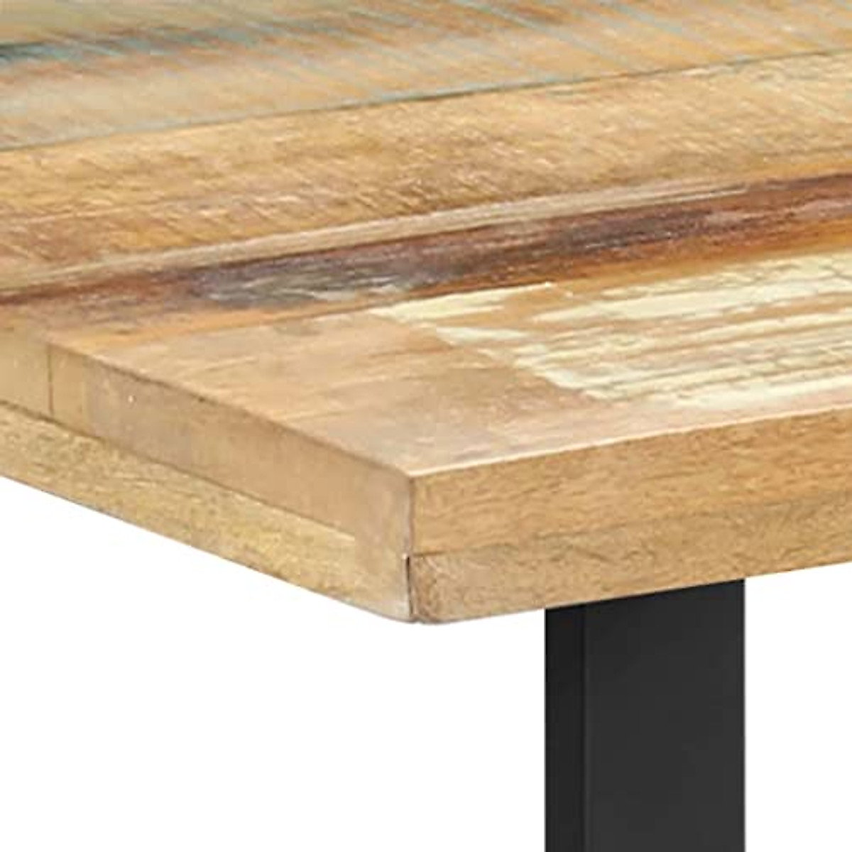 WHOPBXGAD Dining Table,Industrial Restaurant Counter, Wooden bar Table for Living Room, Dining Room, Bistro Table,47.2"x23.6"x29.9" Solid Reclaimed Wood