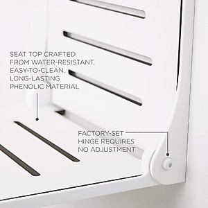 Seachrome SHAF-185155-PWS-S-MB Shower Bench Seat, White